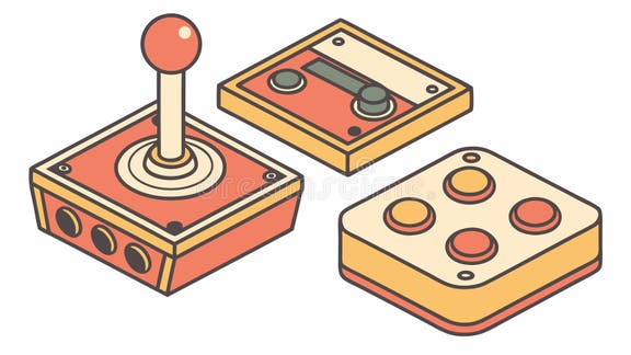 Classic Video Game Controllers and Console. Retro Gaming Setup, Vector ...