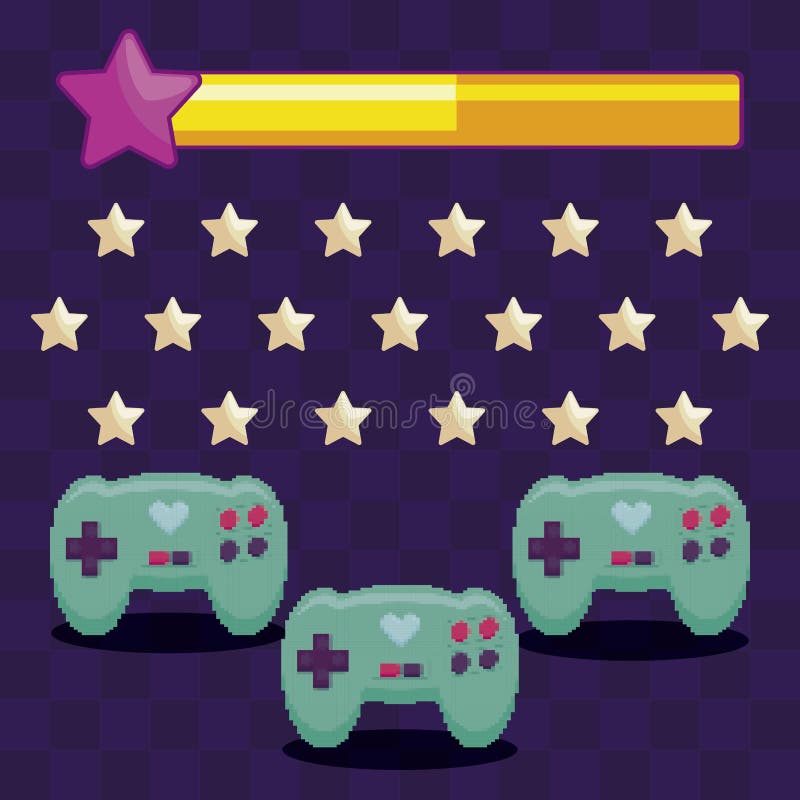 Classic Video Game Controls Stock Vector - Illustration of effect ...