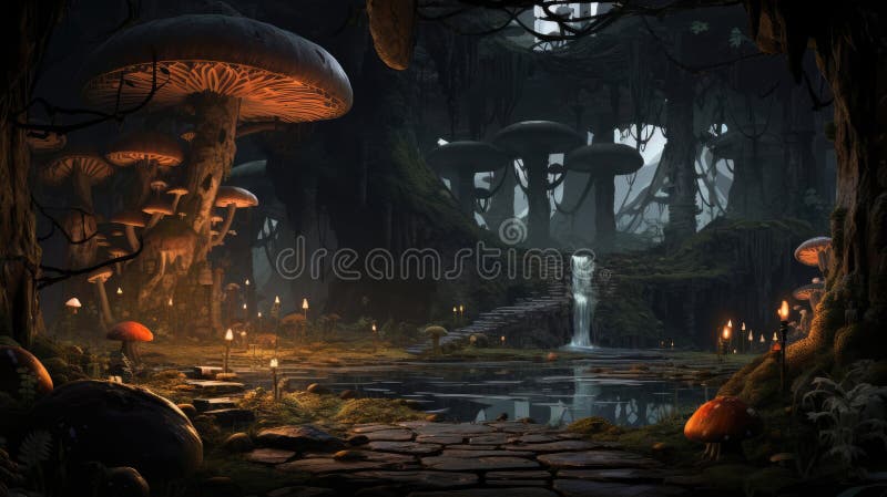 Classic Video Game Location Stock Illustration - Illustration of plant ...