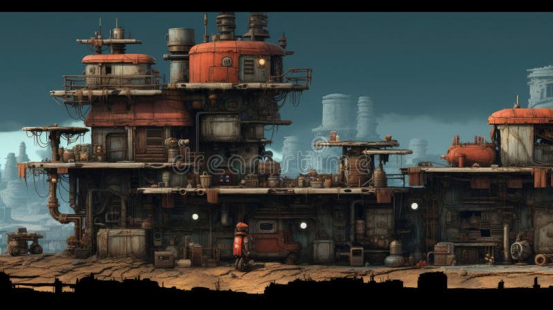 Classic Video Game Location Stock Illustration - Illustration of start ...