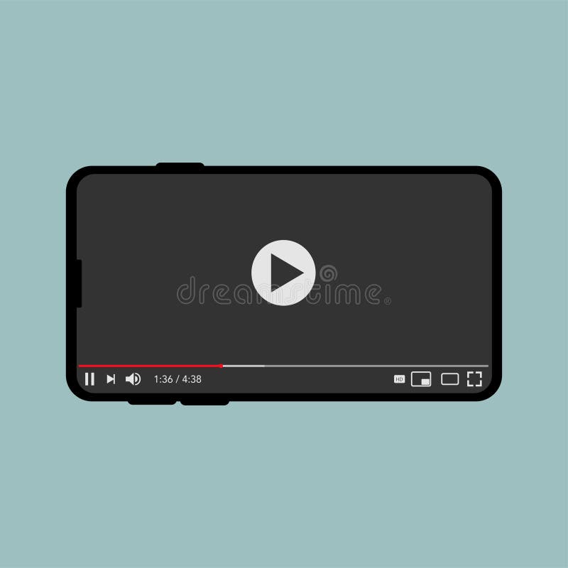 Classic Video Player for Internet Steam Vector Stock Vector ...