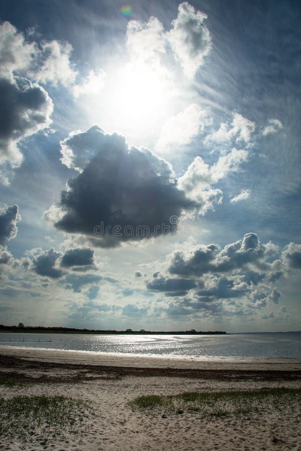 Denmark Coast - Dramatic Sky and Beach Stock Photo - Image of skies ...