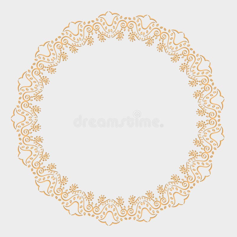 Classic Vintage Circle Border Stock Vector - Illustration of decor ...