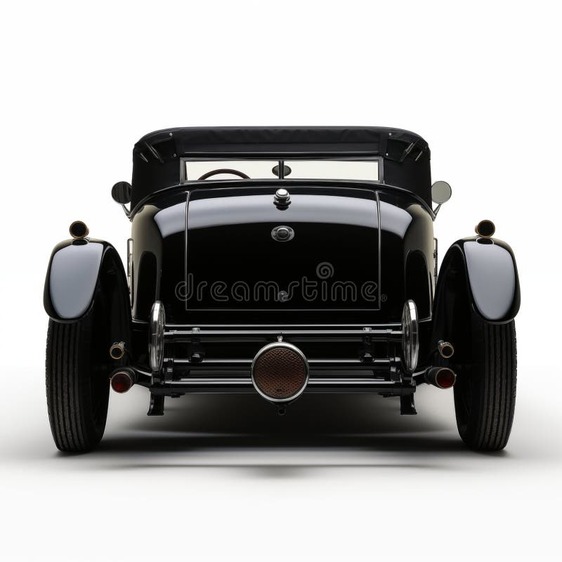 Classic Vintage Convertible Viewed from the Rear in Studio Lighting ...