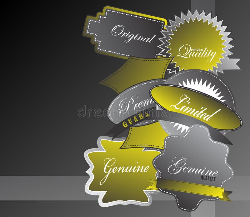 Classic Vintage Label Art Set Stock Vector - Illustration of oldfield ...