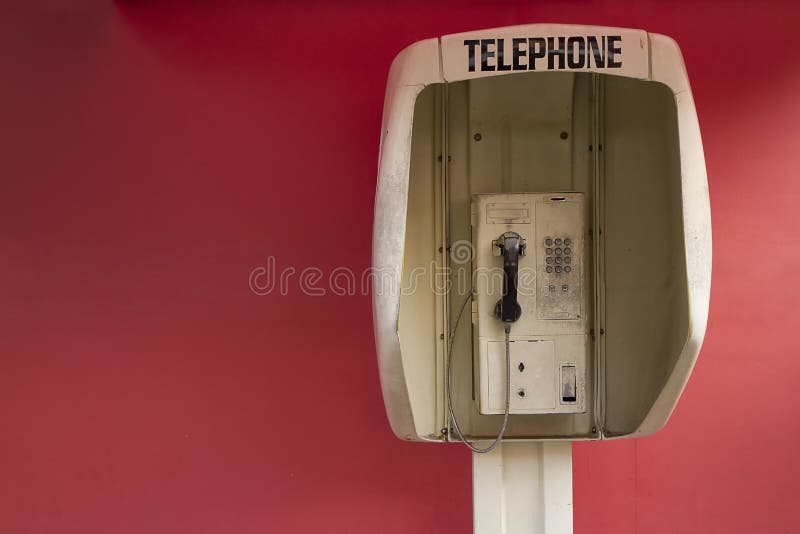 Classic Vintage Public Telephone Post Stock Photo - Image of concept ...