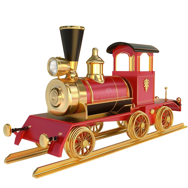 Classic Vintage Red Christmas Train Decoration. Stock Image ...