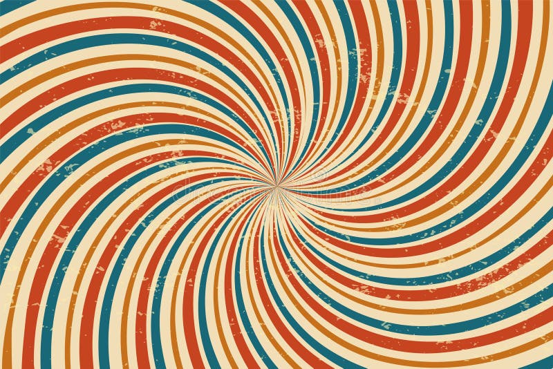 Classic Vintage Retro Spiral Rays Background Stock Vector ...