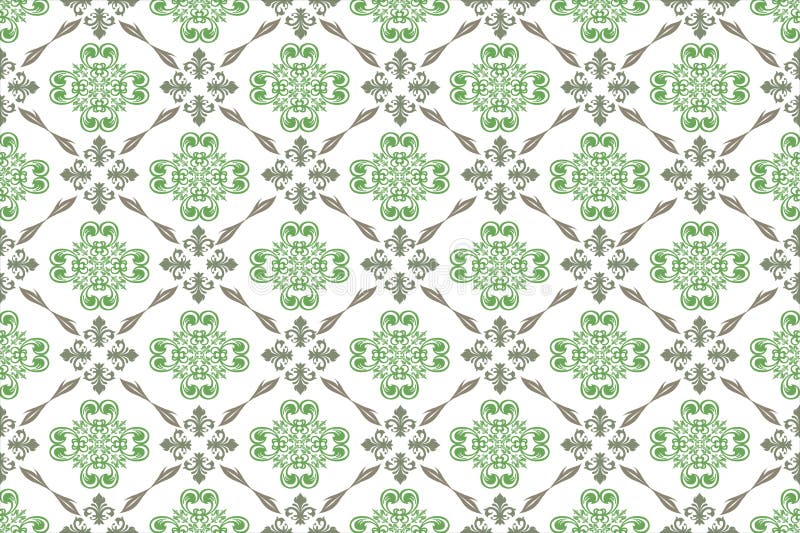 Classic Vintage Style Damask Pattern. and Complex Geometry Fabric ...