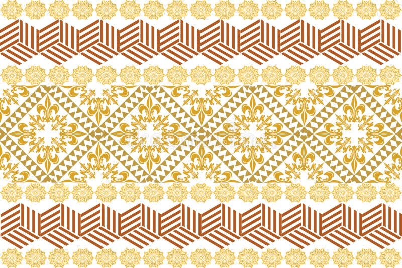 Classic Vintage Style Damask Pattern. and Complex Geometry Stock Vector ...