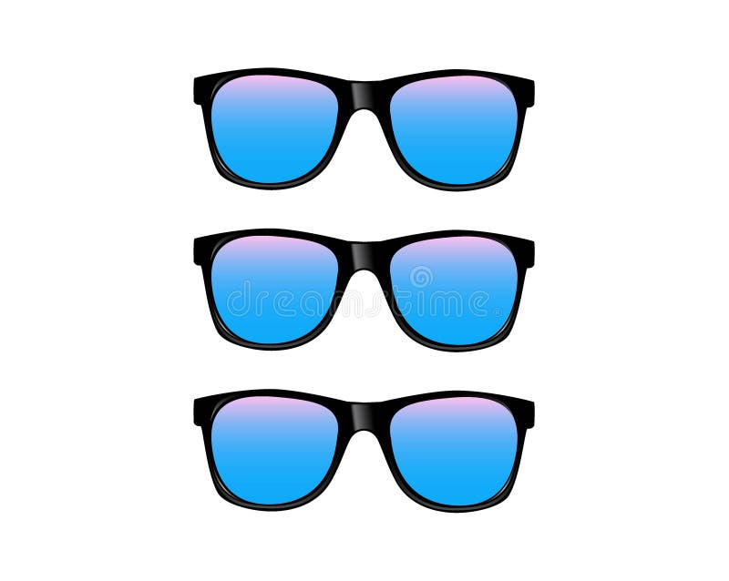 Classic Vintage Sunglasses Realistic Isolated Vector Illustration ...