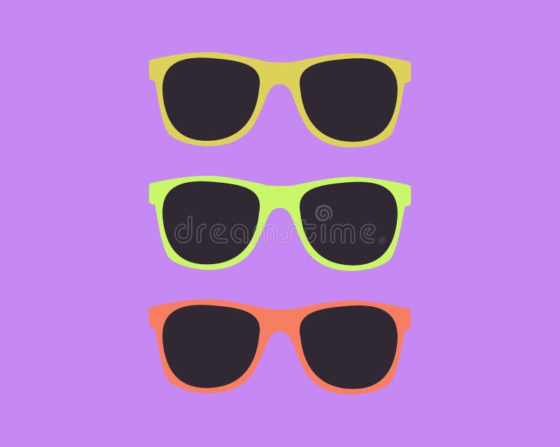 Classic Vintage Sunglasses Realistic Isolated Vector Illustration ...