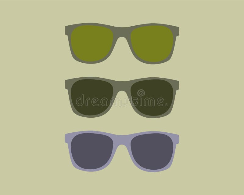 Classic Vintage Sunglasses Realistic Isolated Vector Illustration ...