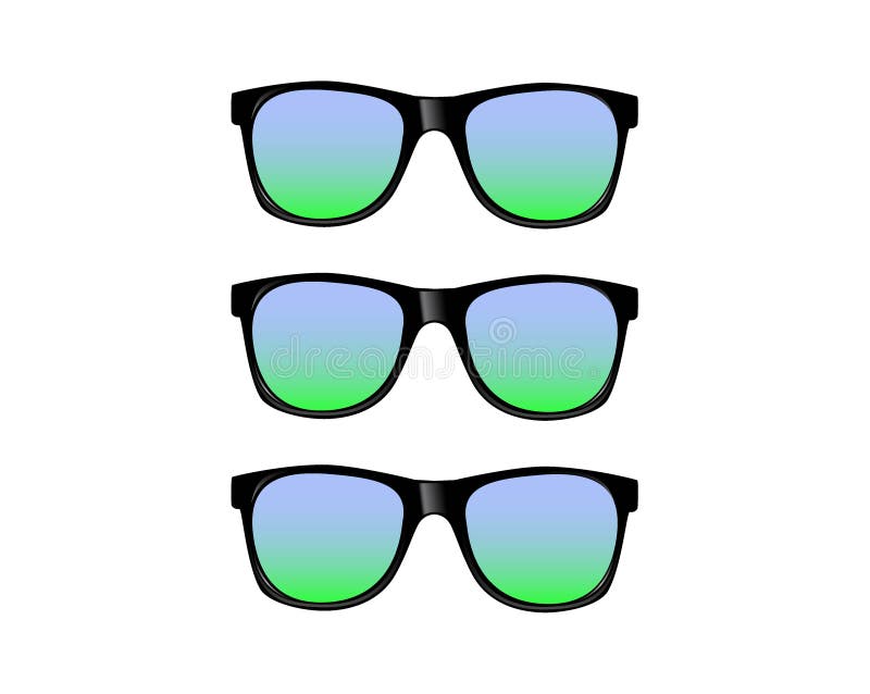 Classic Vintage Sunglasses Realistic Isolated Vector Illustration ...