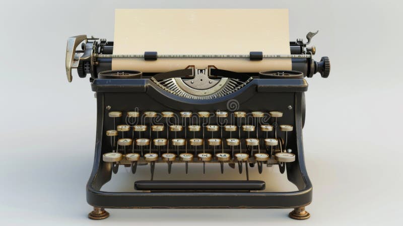A Classic Vintage Typewriter.AI Generated Image Stock Image - Image of ...