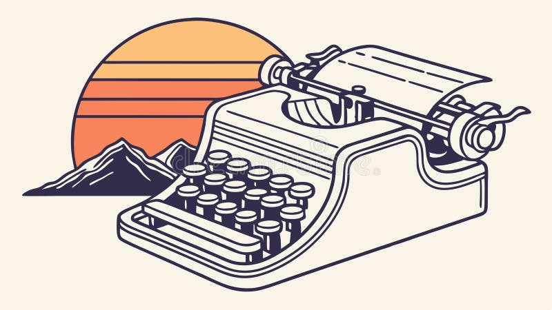 typewriter silhouette