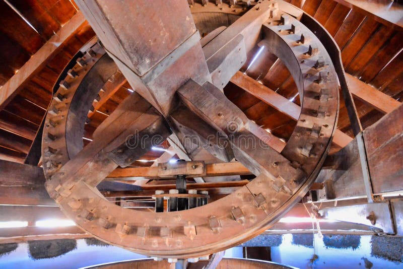 Classic Vintage Windmill Building Interior Stock Photo - Image of rural ...