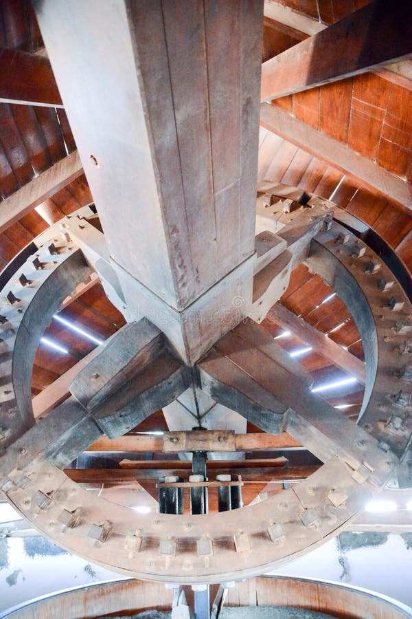 Classic Vintage Windmill Building Interior Stock Photo - Image of ...