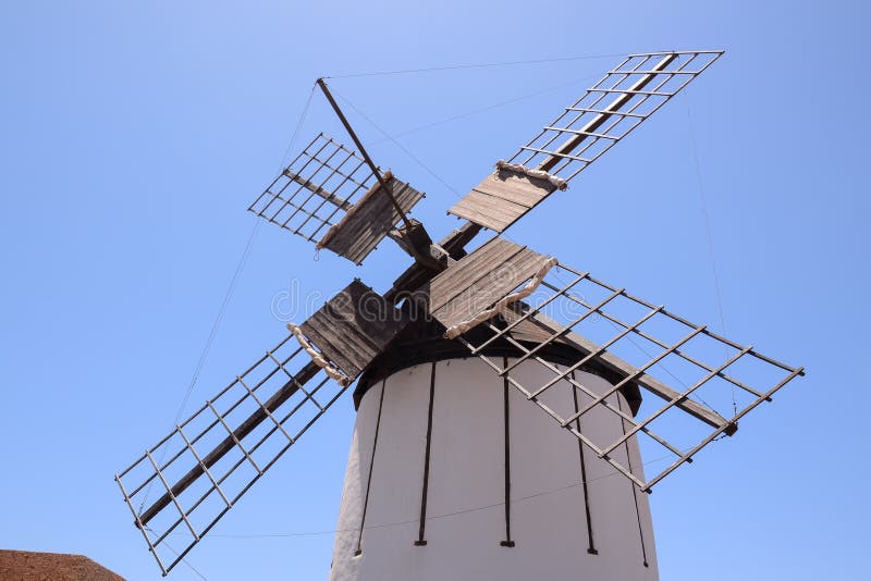 Classic Vintage Windmill Building Stock Image - Image of cultivation ...