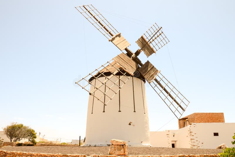 Classic Vintage Windmill Building Stock Image - Image of traditional ...
