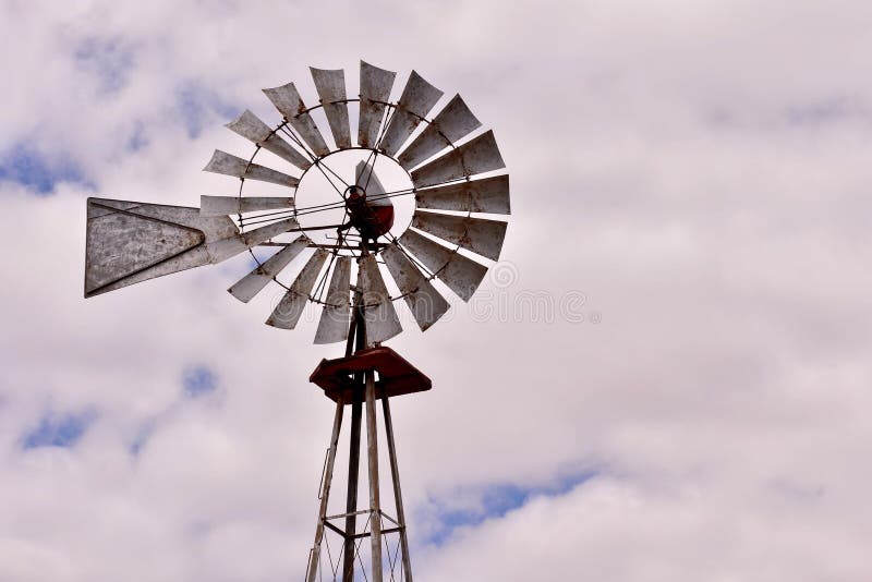 Classic Vintage Windmill stock image. Image of cultivation - 261555811