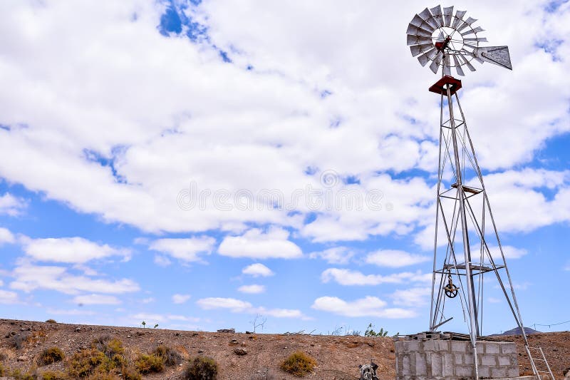 Classic Vintage Windmill stock image. Image of metal - 308954223