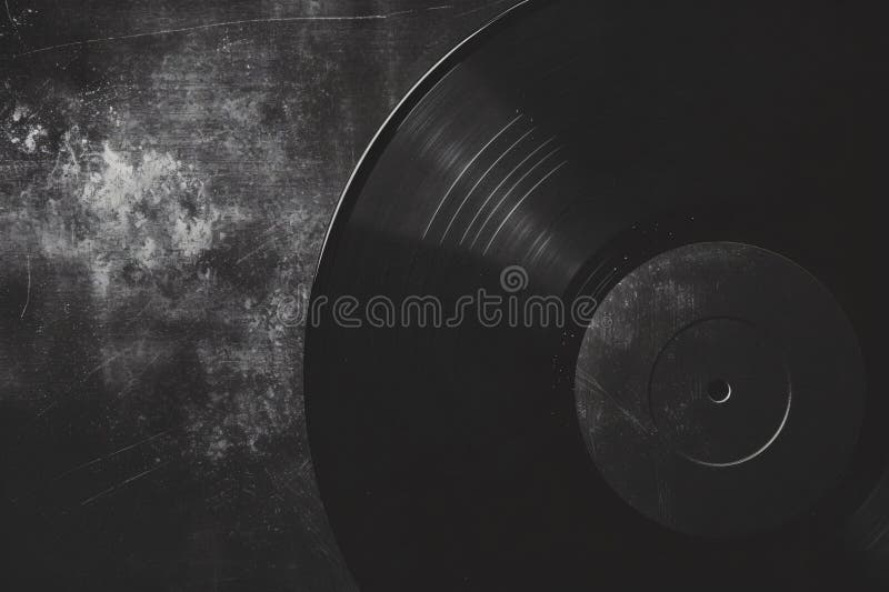 Classic Vinyl Record with Cosmic Dust Stock Illustration - Illustration ...