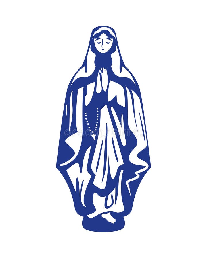 Classic Virgin Mary Icon stock vector. Illustration of holy - 360518344