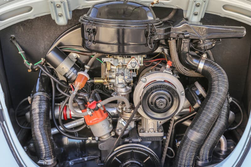 Classic Volkswagen Beetle Engine Editorial Stock Image - Image of ...