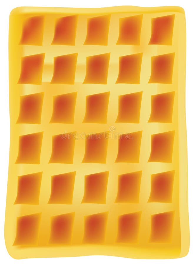 Classic Waffles for Breakfast Stock Vector - Illustration of sweet ...