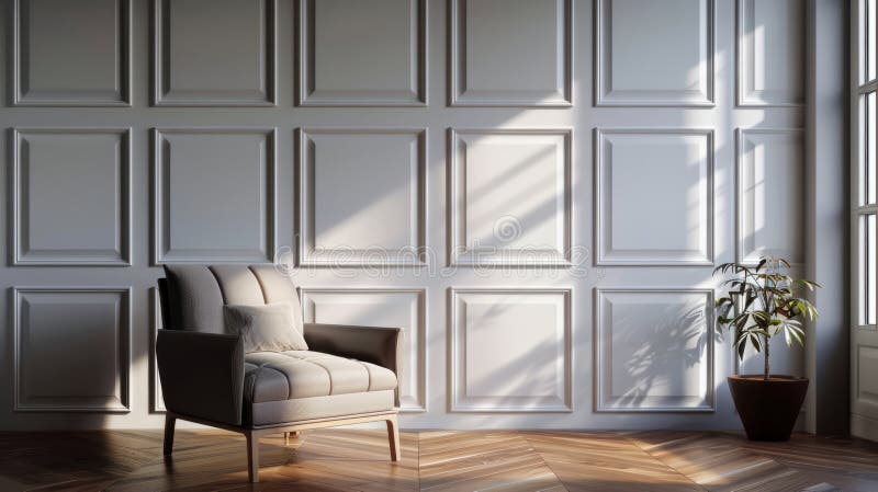 Classic Wall Panel with Modern Flair Stock Illustration - Illustration ...