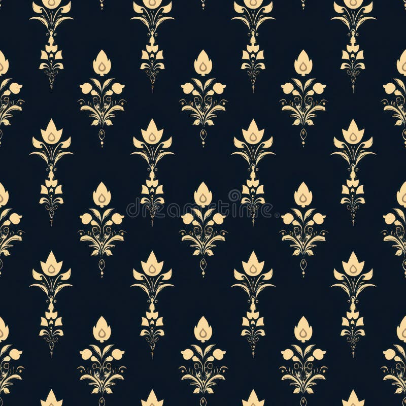 Classic Wallpaper Pattern with a Timeless Design Featuring Repeated ...
