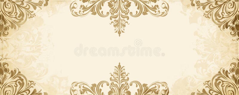 Classic Wedding Mockup Card Background with an Elegant Damask Pattern ...