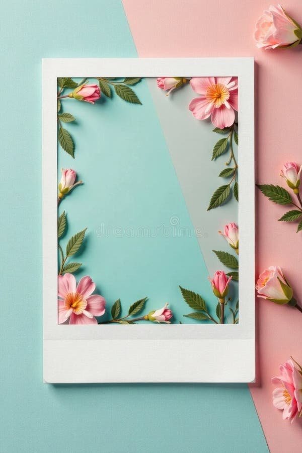 Classic White Border Polaroid Frame Mockup, Isolated , Template ...