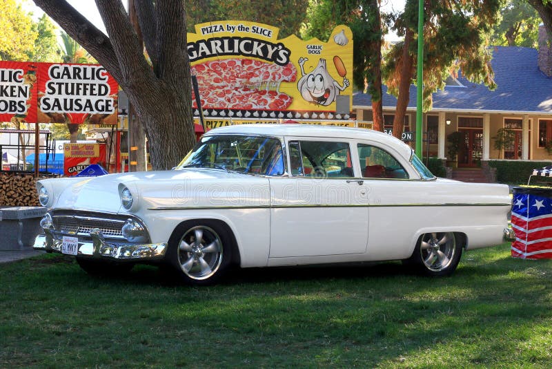 Classic white car parked editorial photo. Image of vintage - 58391206