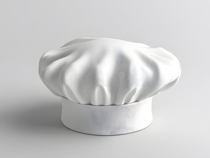 Classic White Chef Hat Isolated on White Background Professional ...