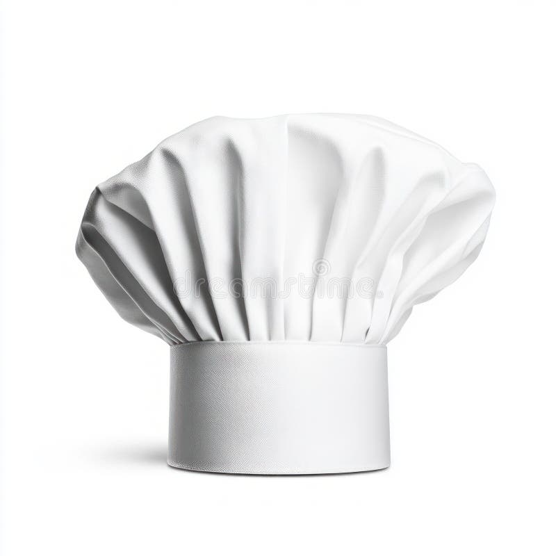 Classic White Chef Hat Isolated Stock Illustration - Illustration of ...
