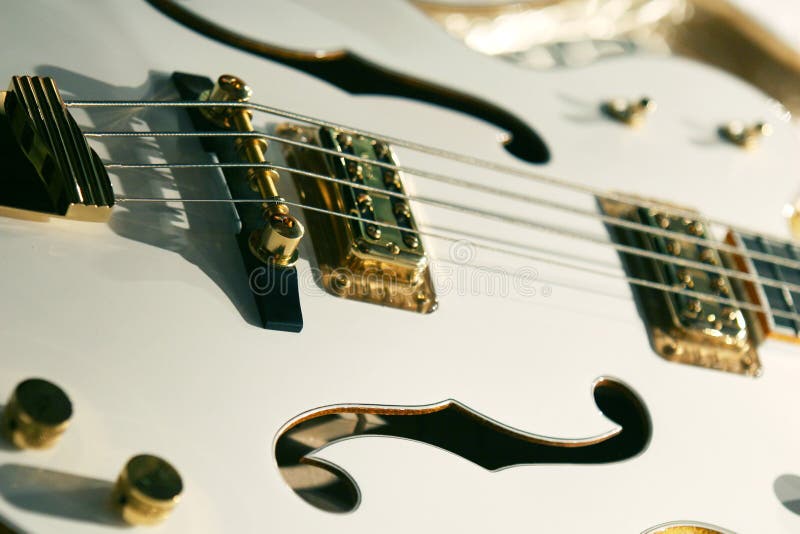 Classic White Guitar stock photo. Image of music, rock - 2308940