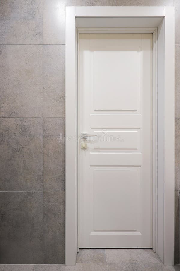 White Interior Doors in the White Corridor Stock Photo - Image of ...