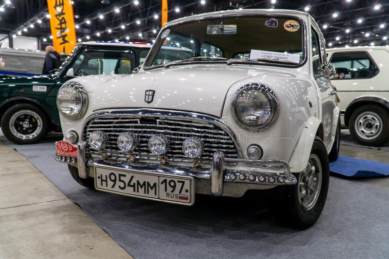 Exhibition Old Classic Car Mini Editorial Stock Photo - Image of wheel ...