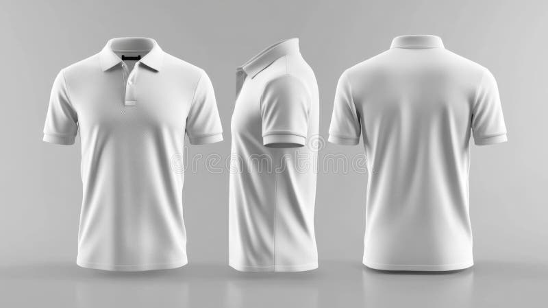 Classic White Polo Shirt Mockup with Different Angles Generative AI ...