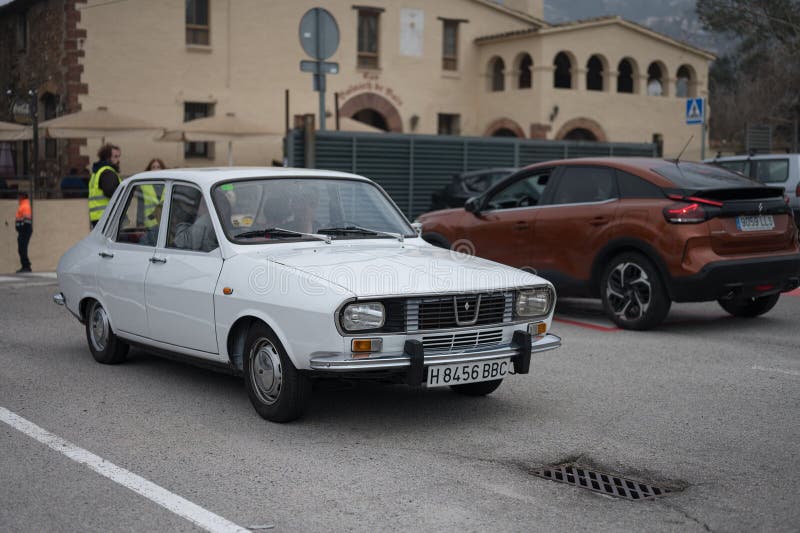 Classic White Renault 12 in the Street Editorial Stock Photo - Image of ...