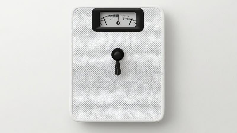 White Retro Bathroom Scale with Black Dial and Handle Weight ...