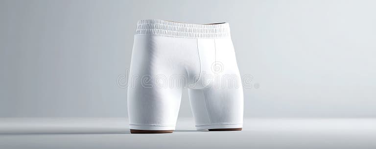Classic White Solid-color Men S Boxers Mockup with a Polished Design on ...