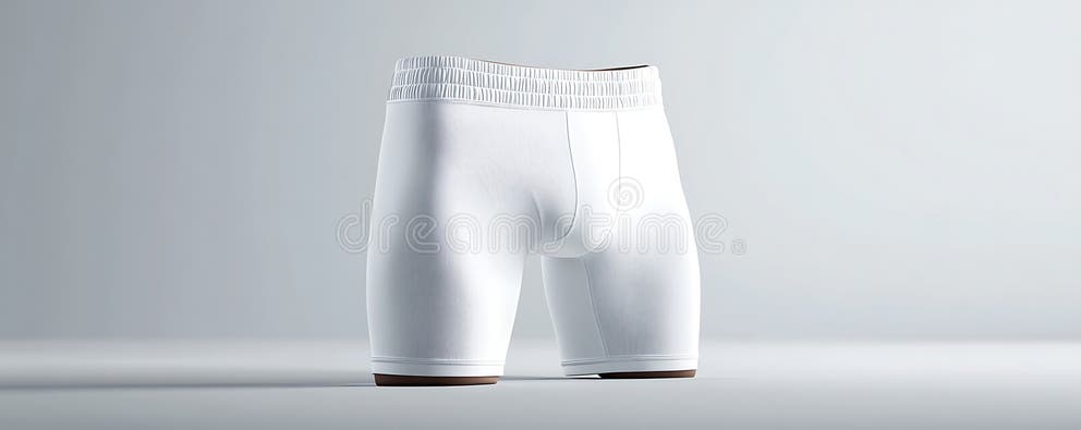 Classic White Solid-color Men S Boxers Mockup with a Polished Design on ...