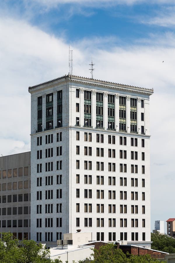 Classic White Stone Building in Savannah Stock Image - Image of house ...