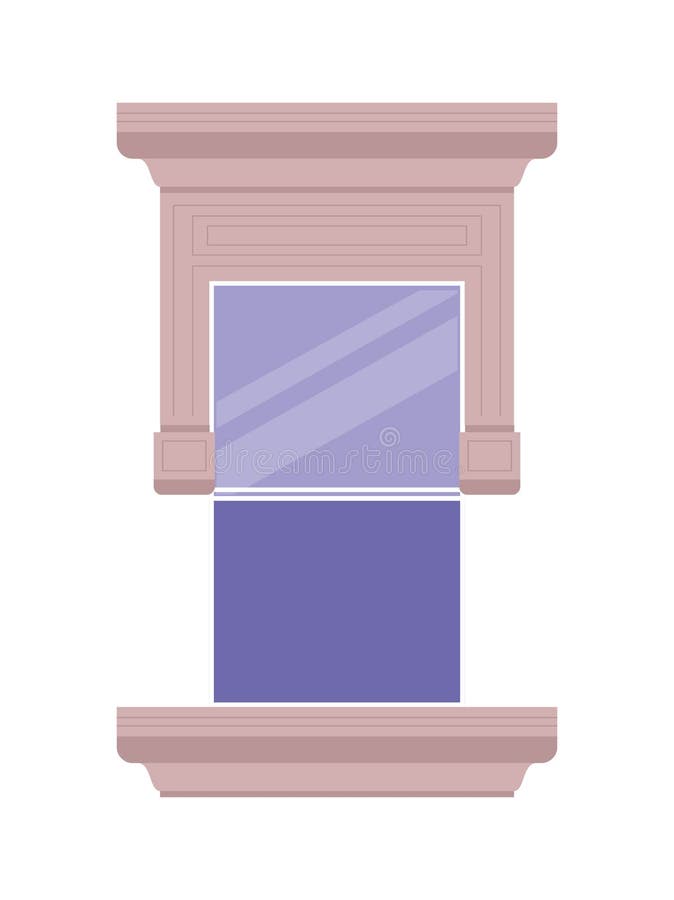 Isolated Classic Window Vector Design Stock Vector - Illustration of ...