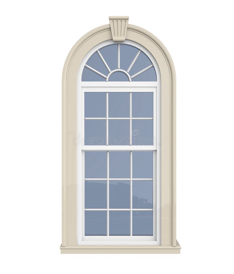 Classic Window Frame Isolated Stock Illustration - Illustration of view ...