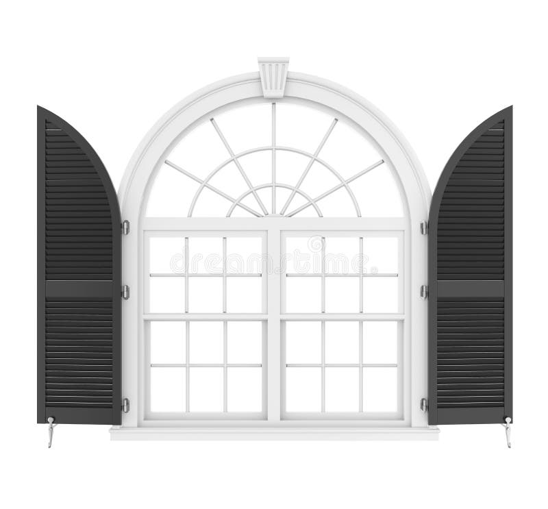 Classic Window Frame Isolated Stock Illustration - Illustration of ...