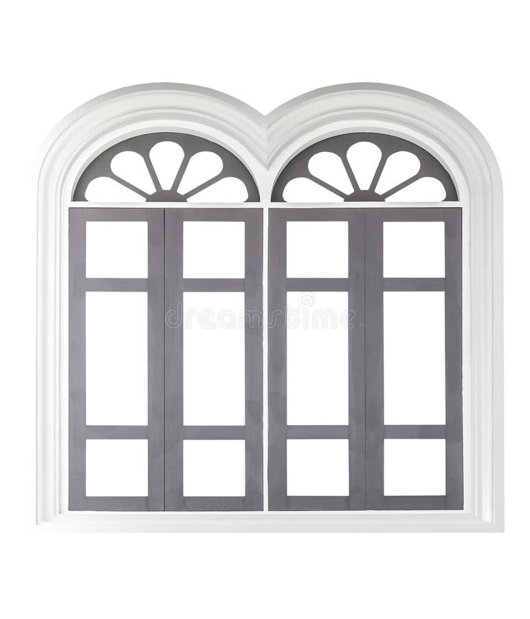 Classic Window Frame Isolated Stock Photo - Image of frame, design ...